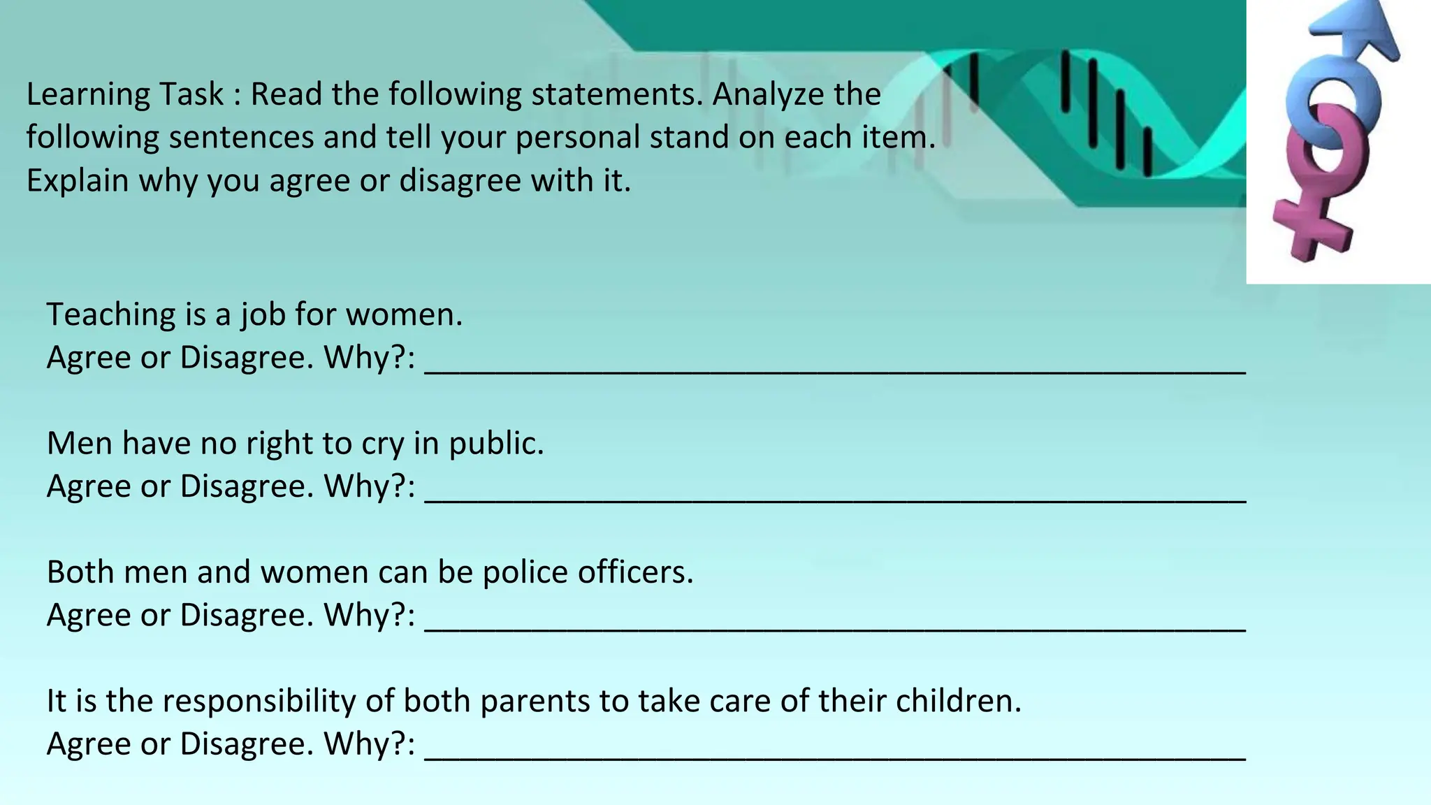 Gender And Human Sexuality Health Education Ppt