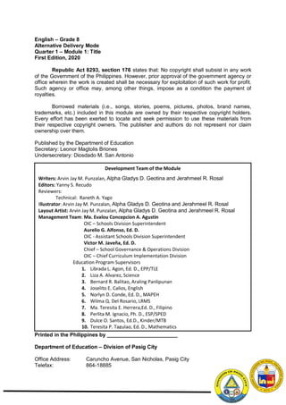 HEALTH 8 - Q1 - M1.pdf quarter 1 module | PDF