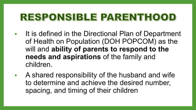 Responsible Parenthood | PPTX