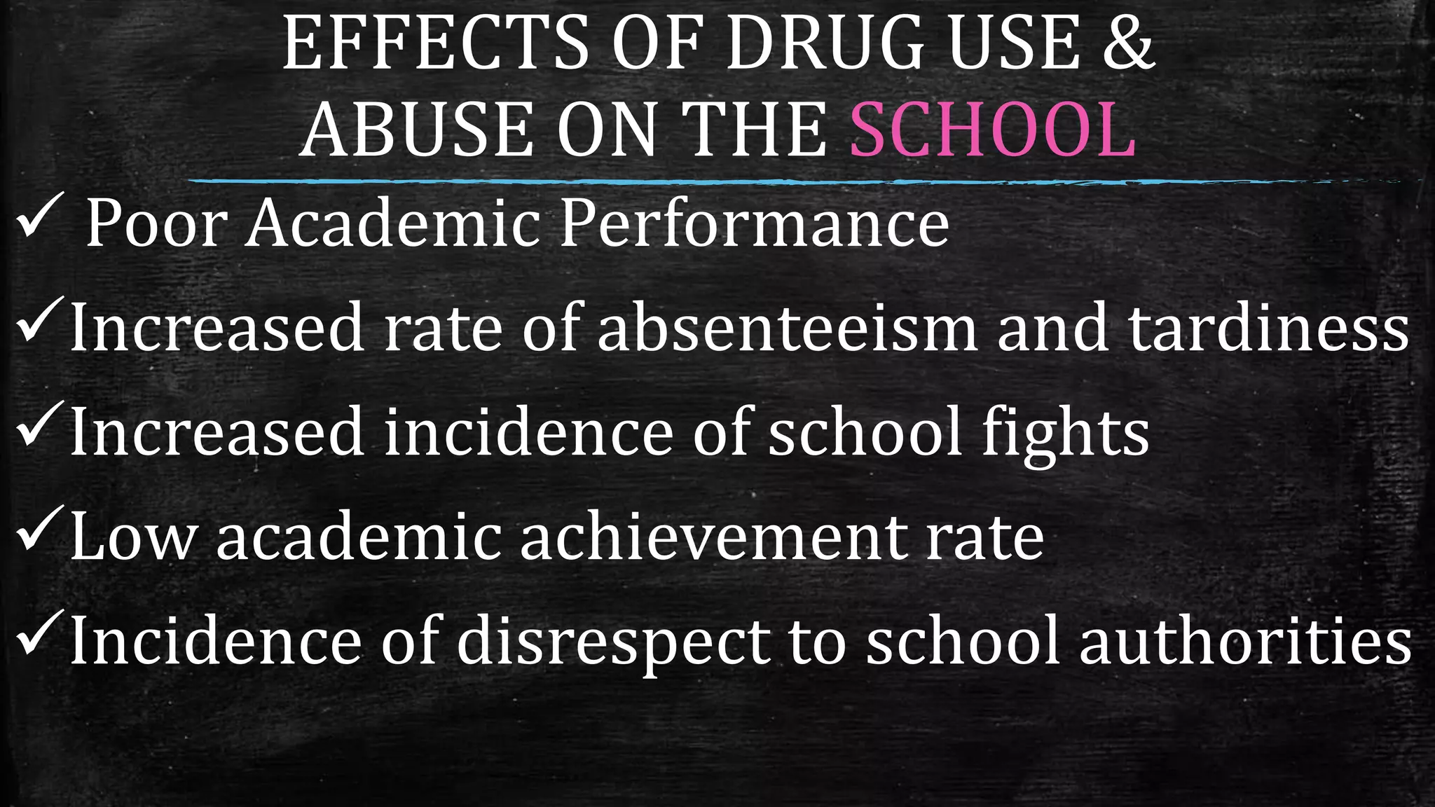 Long Term and Short Term Effects of Drug Use, Abuse and Misuse (Grade 9 ...