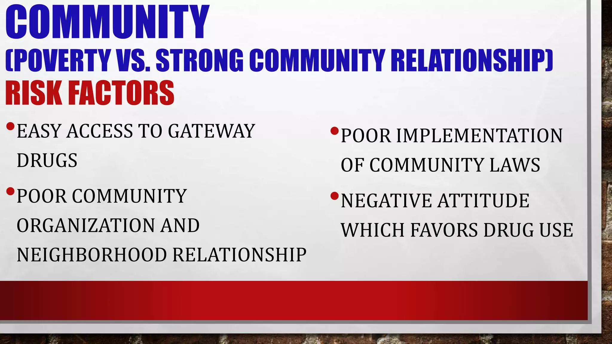 Risk and Protective Factors for Drug Use, Misuse, Abuse and Dependence ...