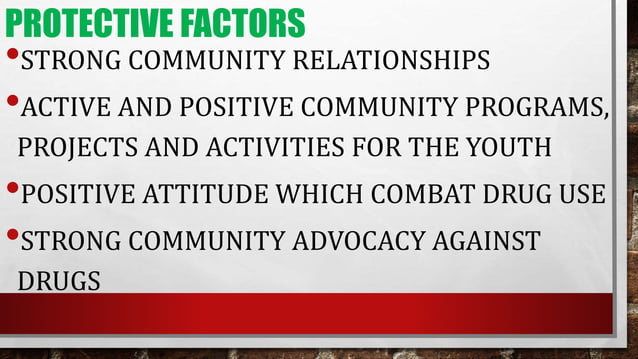 Risk and Protective Factors for Drug Use, Misuse, Abuse and Dependence ...