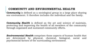 health 9 week ONE QUARTER ONE ENVIRONMENTAL | PPTX