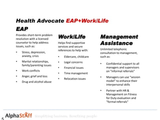 Health Advocate EAP Overview and Supervisory Awareness | PDF