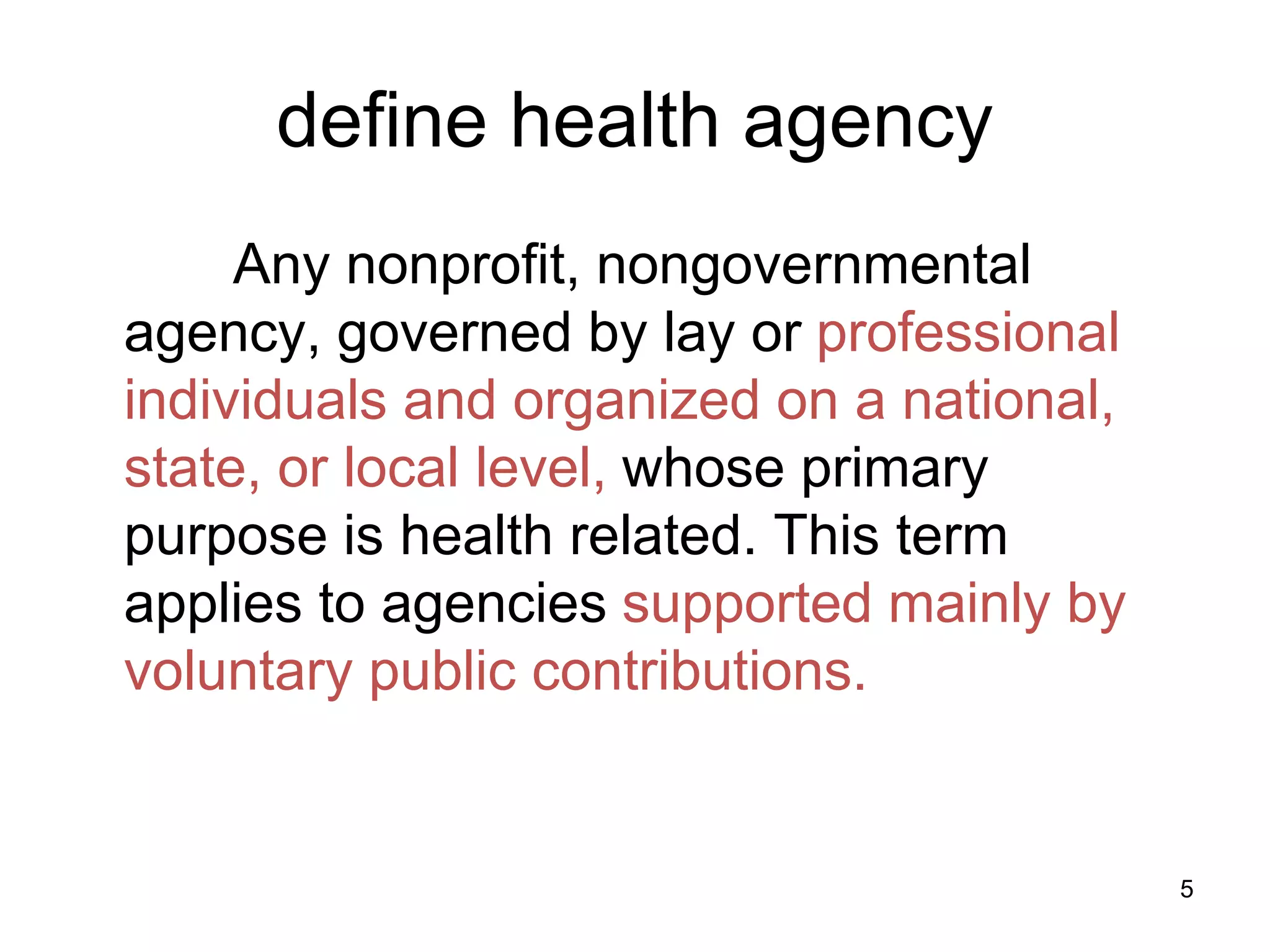 health agencies.ppt