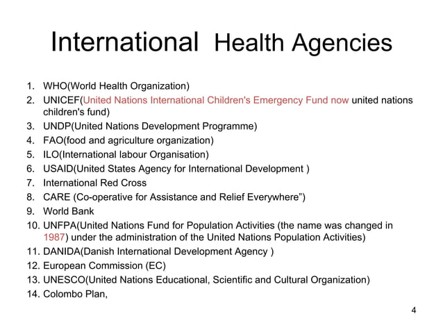 health agencies.ppt