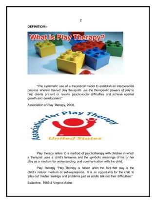 Health album on play theapy | DOCX