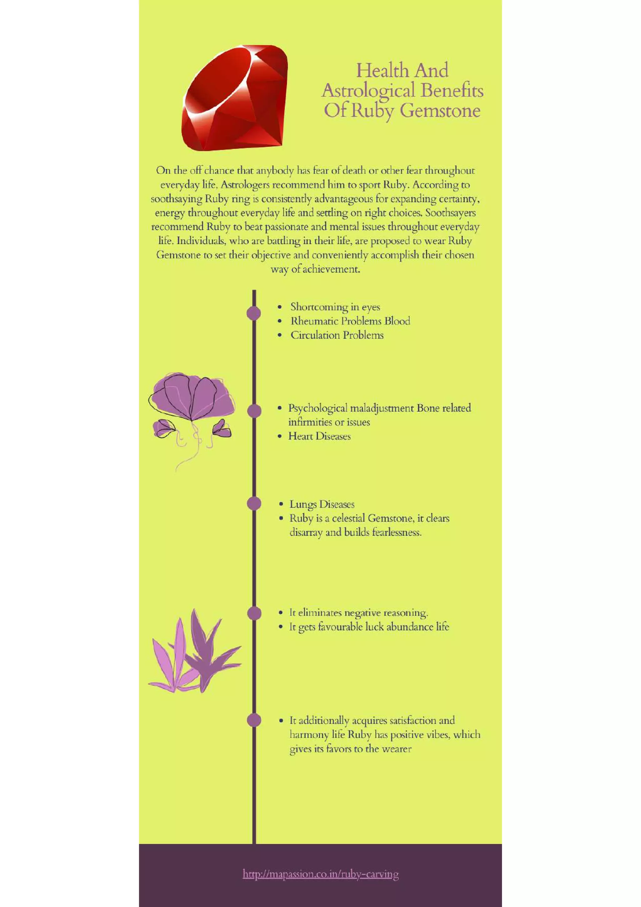 Health and astrological benefits of ruby gemstone | PDF