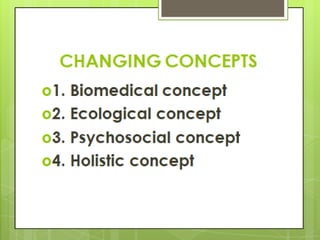 Health and Changing concept of Health Lecture | PPTX