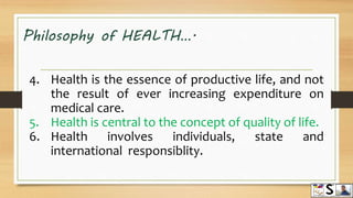 Health and concepts of health in english | PPTX