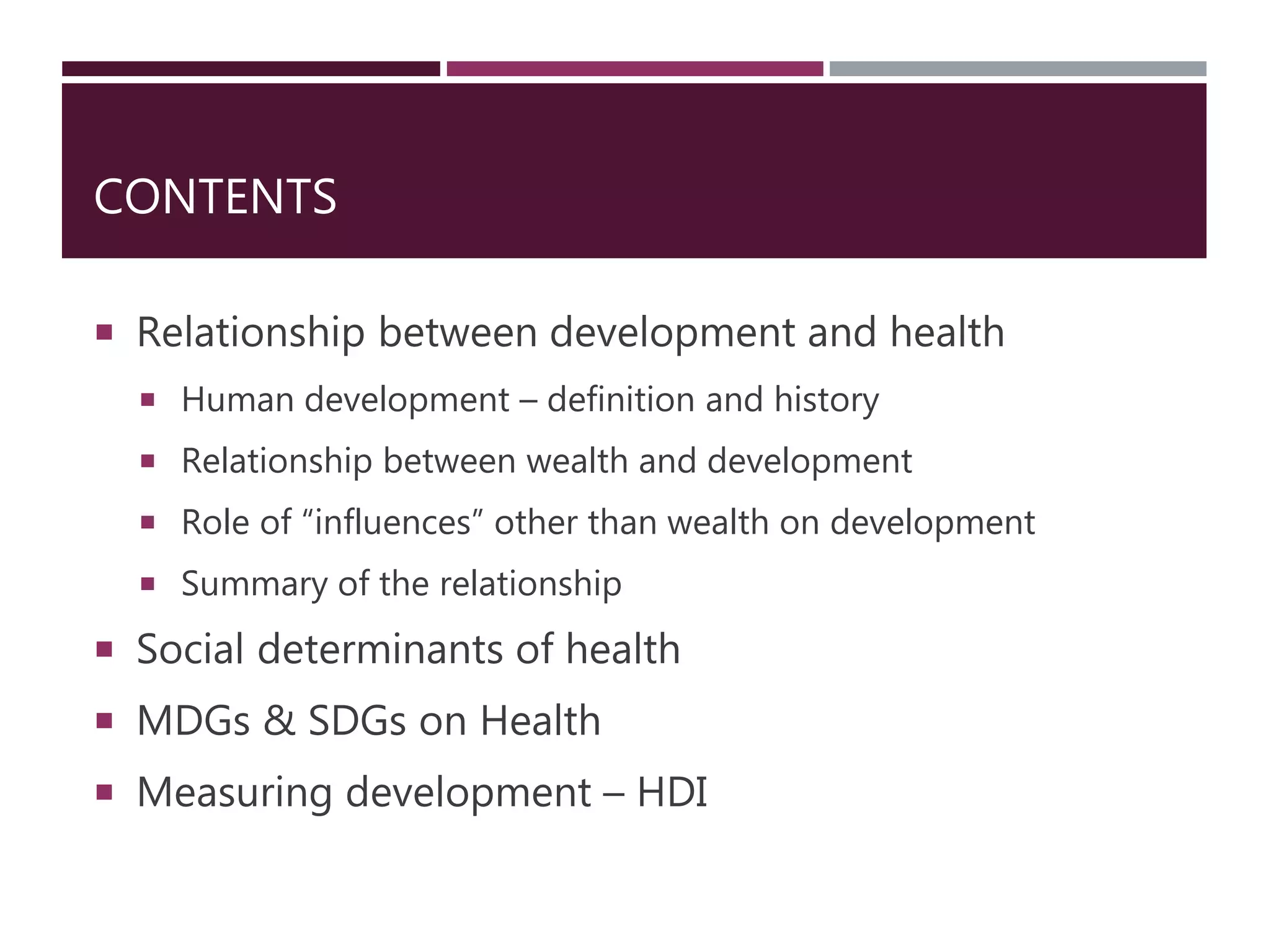 Relationship between health and human development | PPTX