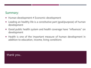 Relationship between health and human development | PPTX