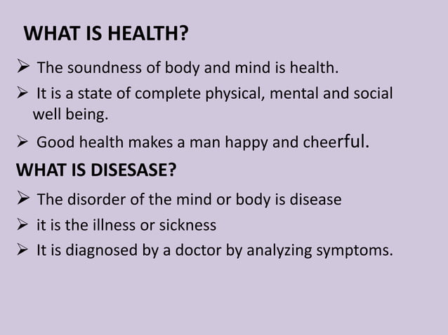 Health and diseases | PPT
