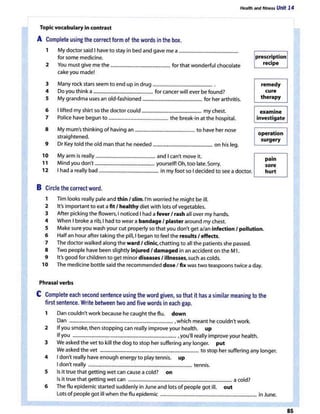 Vocabulary Health and Fitness B2 Words often confused | PDF