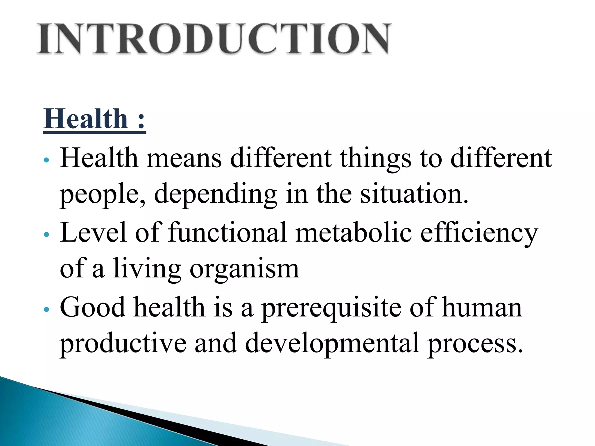 Health and illness introduction | PPTX
