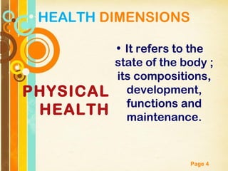 Health and its_dimension_ppt | PPT | Mental Health | Diseases and ...