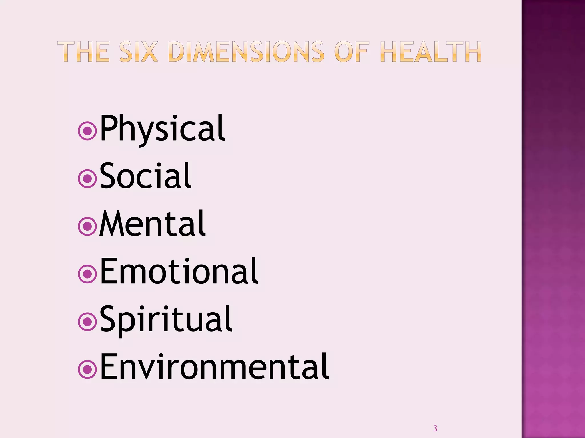 Health and its dimensions health 1st quarter | PPTX