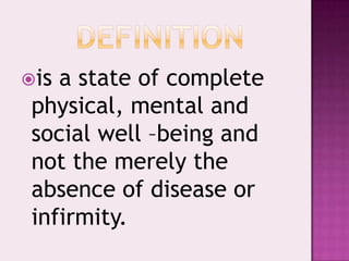 Health and its dimensions health 1st quarter | PPTX