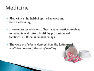 Health and medicine | PPTX