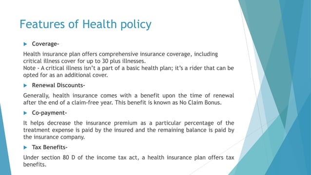 Health and Mediclaim policies | PPT