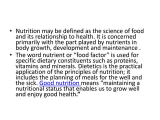 Health and nutrition | PPTX