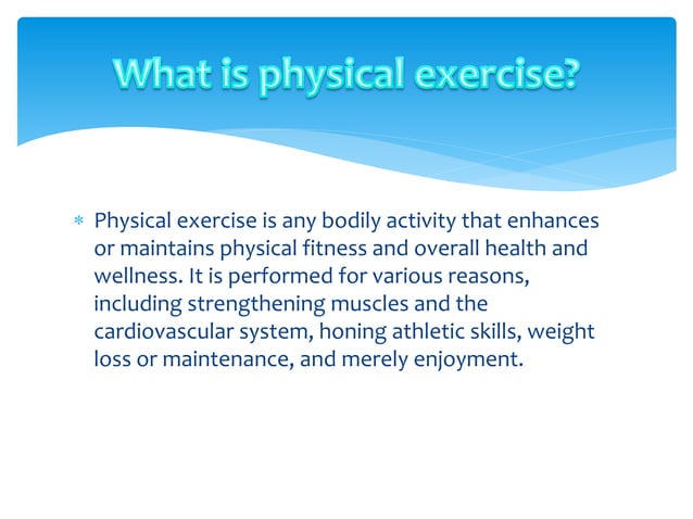Health and physical activity | PPT