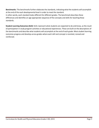 Health and Physical Education (1-XII) | PDF