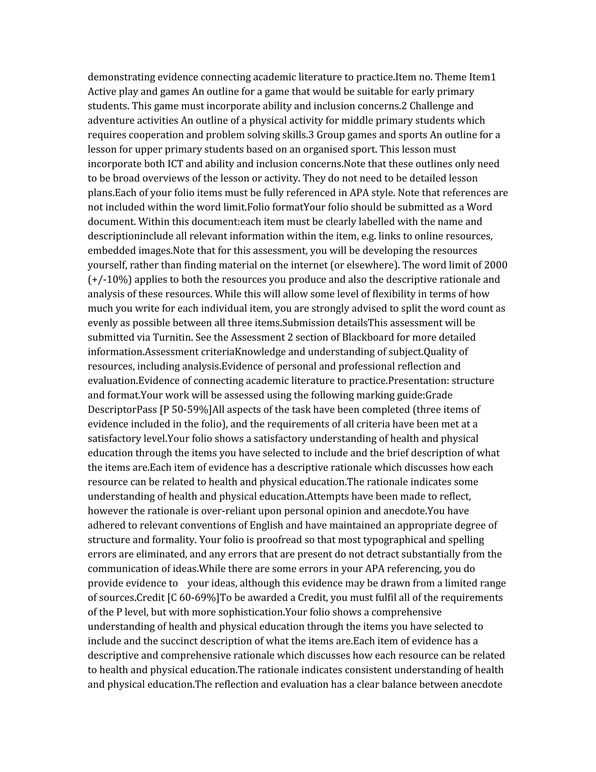 Health and Physical Education Assessment Health and physical education ...