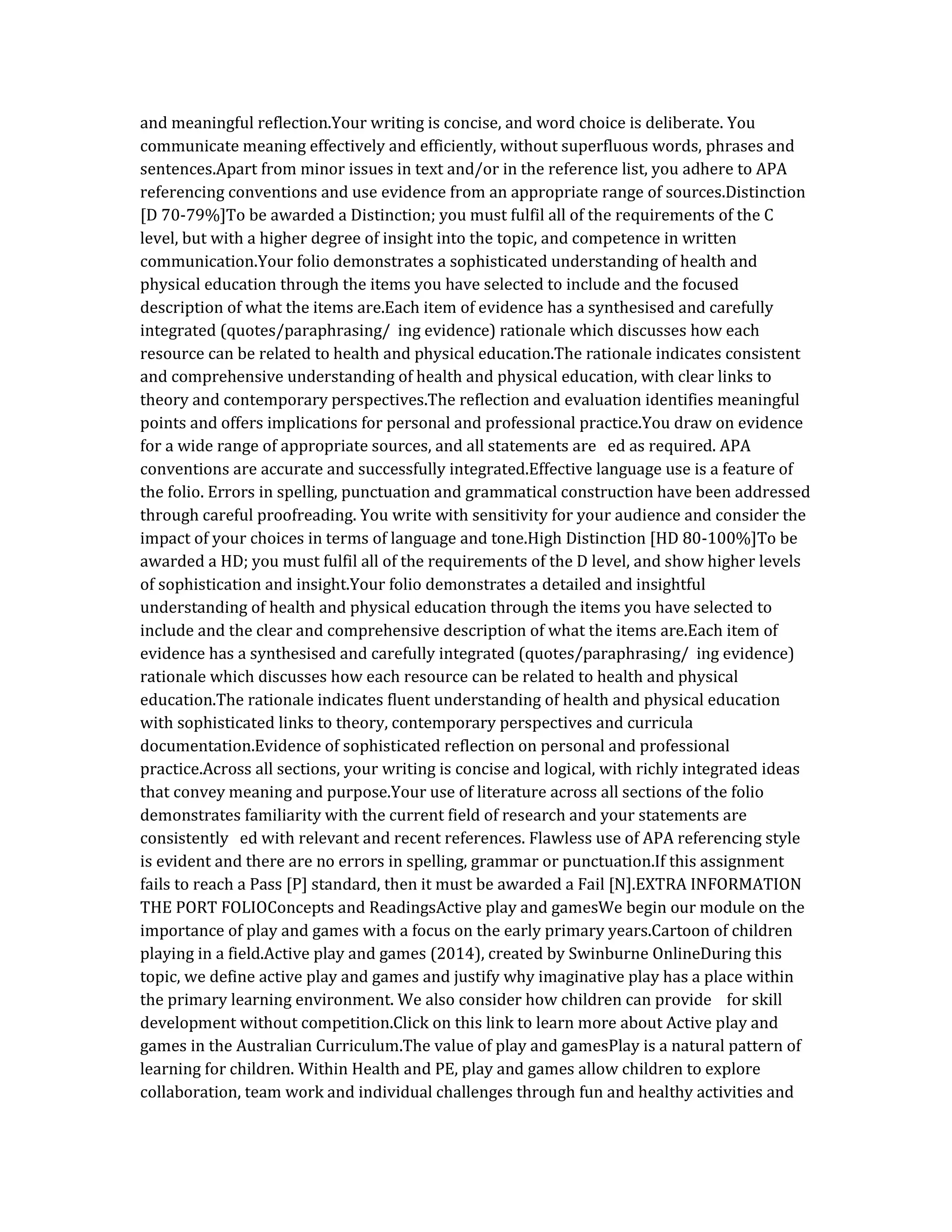 Health and Physical Education Assessment Health and physical education ...