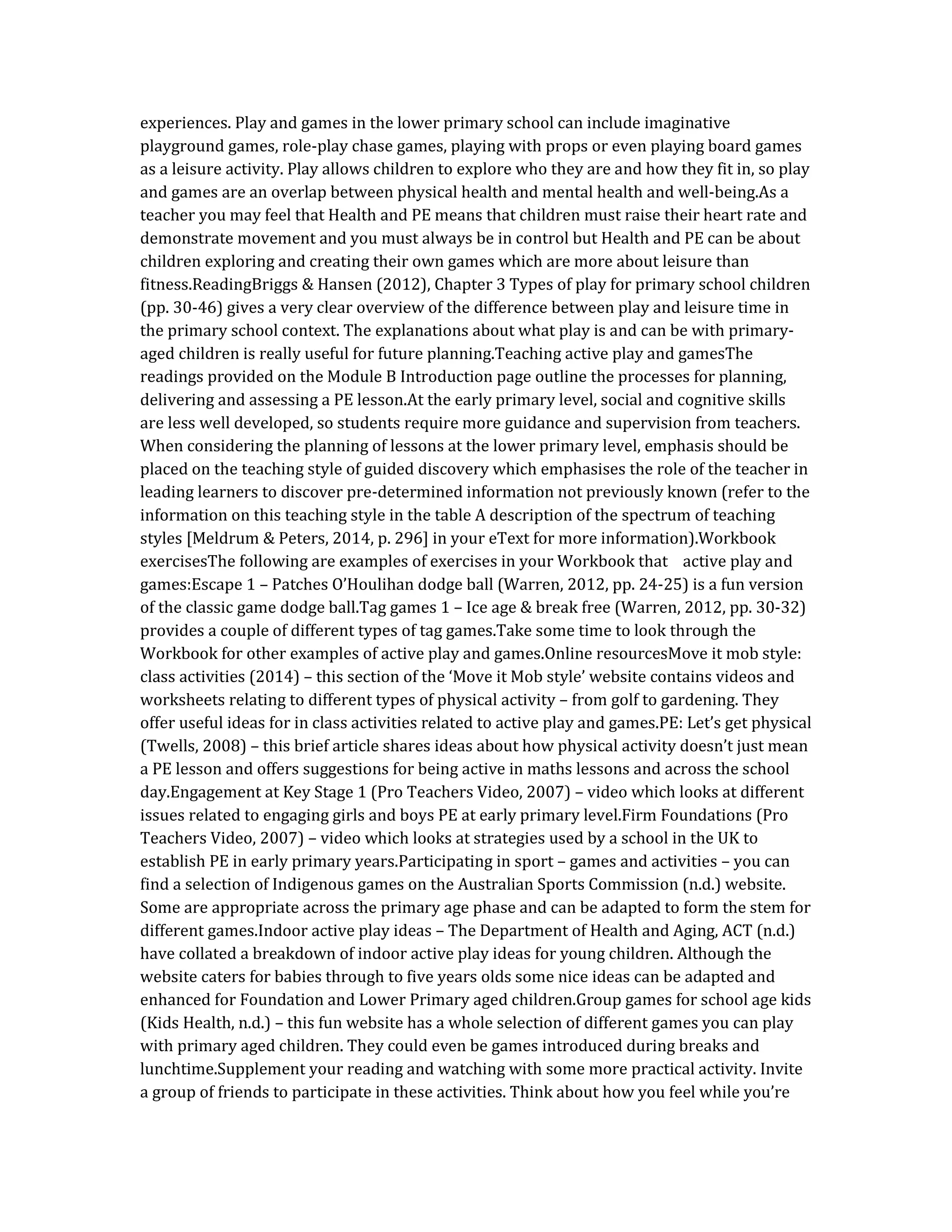 Health and Physical Education Assessment Health and physical education ...