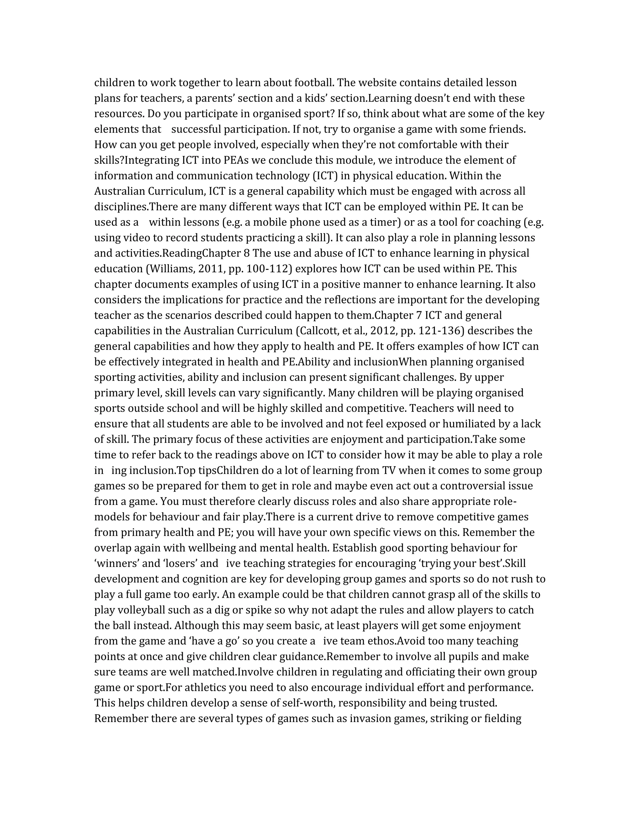 Health and Physical Education Assessment Health and physical education ...