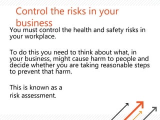 Health and Safety In The Workplace_1 | PPTX | Business | Business and ...