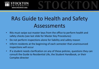 Health and Safety Inspection | PPTX | Indoor Environmental Quality ...