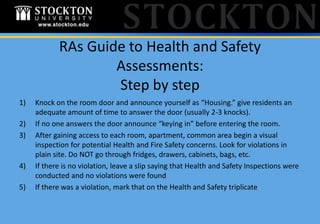 Health and Safety Inspection | PPTX | Indoor Environmental Quality ...