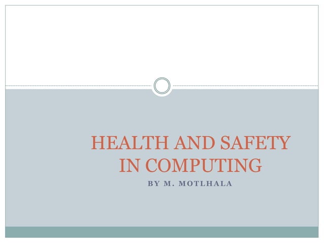 Health and Safety in Computing.ppt | Computer Peripherals | Computing