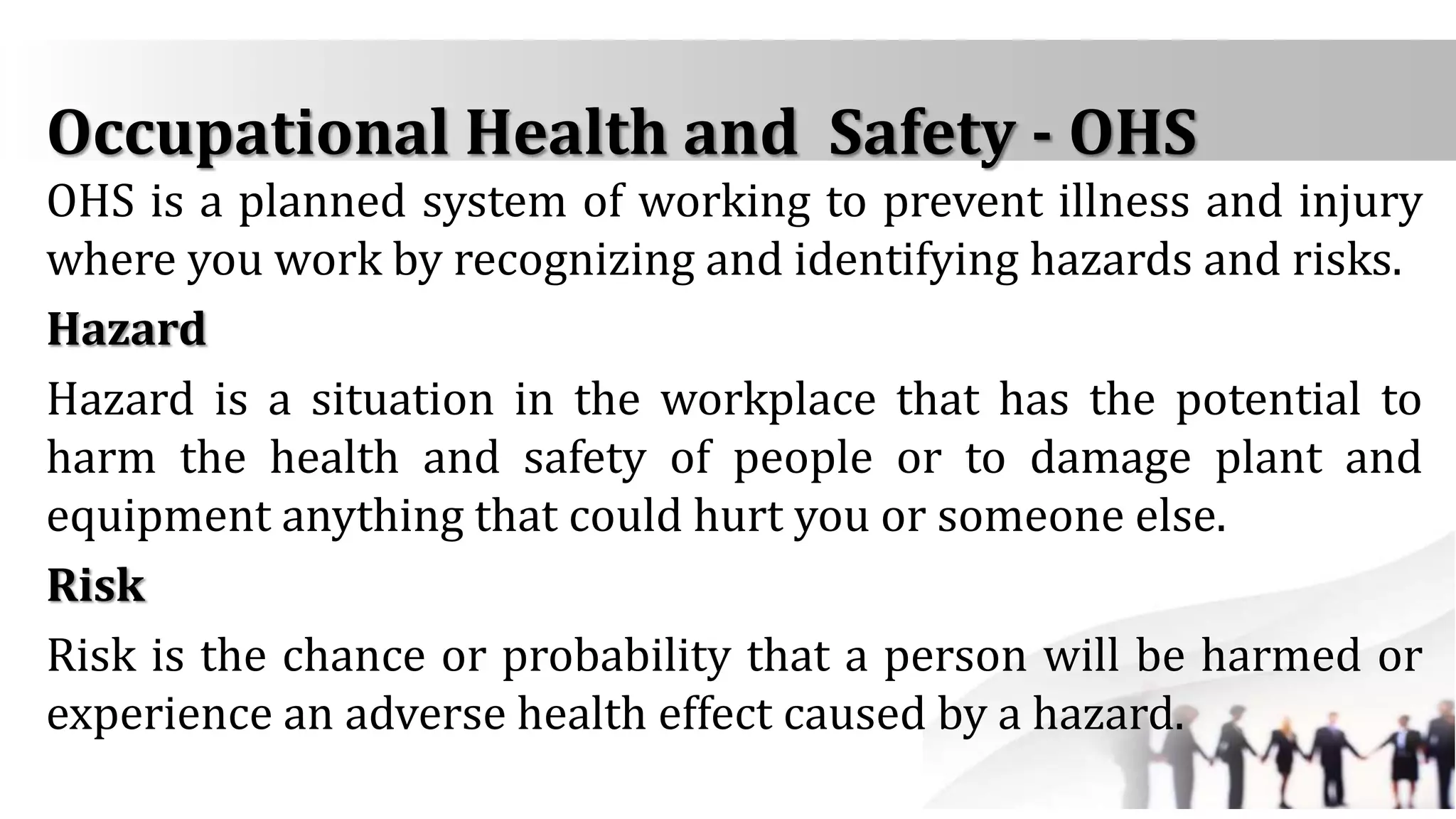 Health and safety induction | PPTX