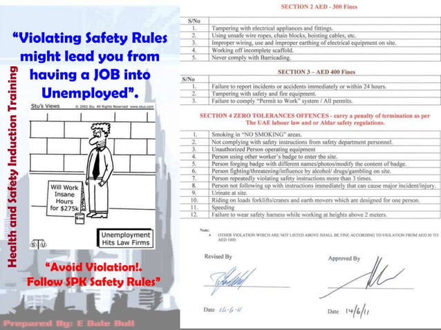 Health And Safety Induction Training | PPTX | First Aid | Injuries