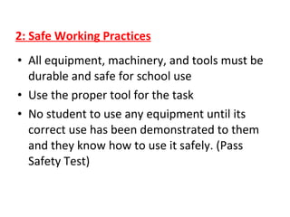 Health and safety in the technology classroom | PPT