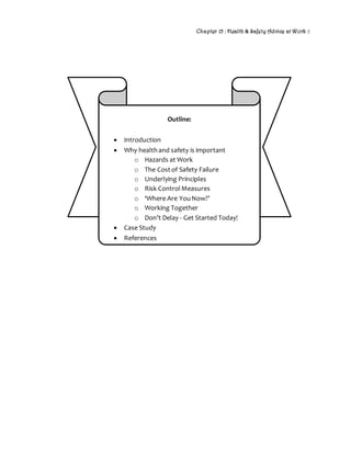 Health and Safety in the Workplace | PDF