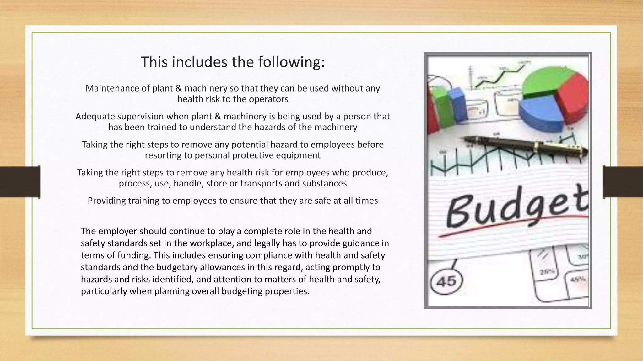 Health and safety in the workplace: Safety Budget | PDF