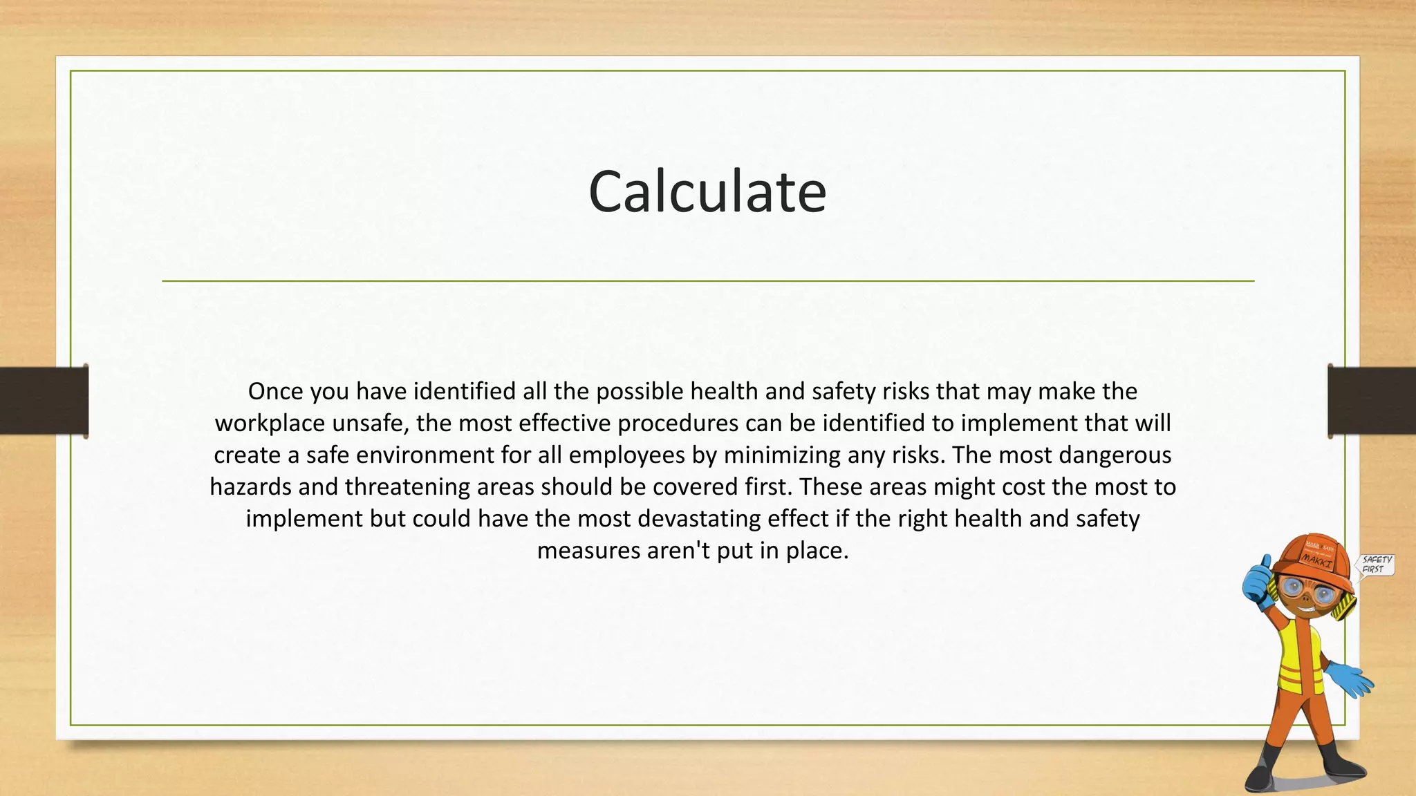 Health and safety in the workplace: Safety Budget | PDF