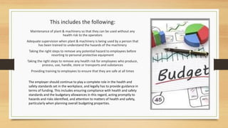 Health and safety in the workplace: Safety Budget | PDF