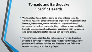 Health and Safety Issues in Natural Disasters | PPTX