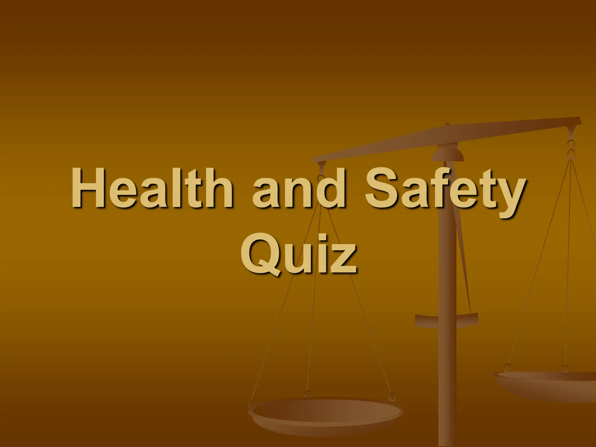 Health and Safety Law Presentation - health and safety issues | PPT ...