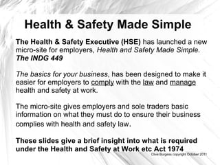Health and safety made simple | PPT