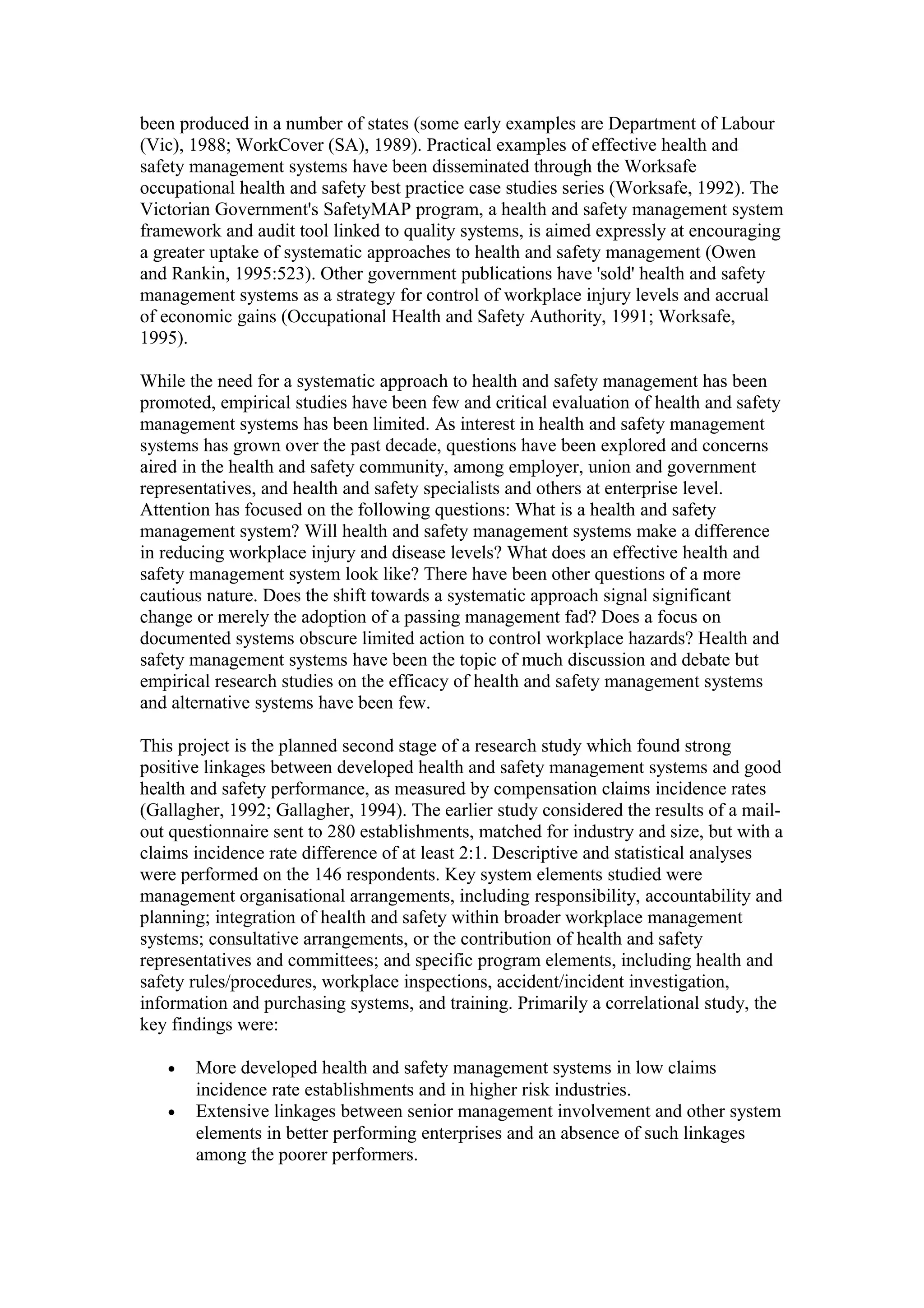 Health and safety management systems | DOC