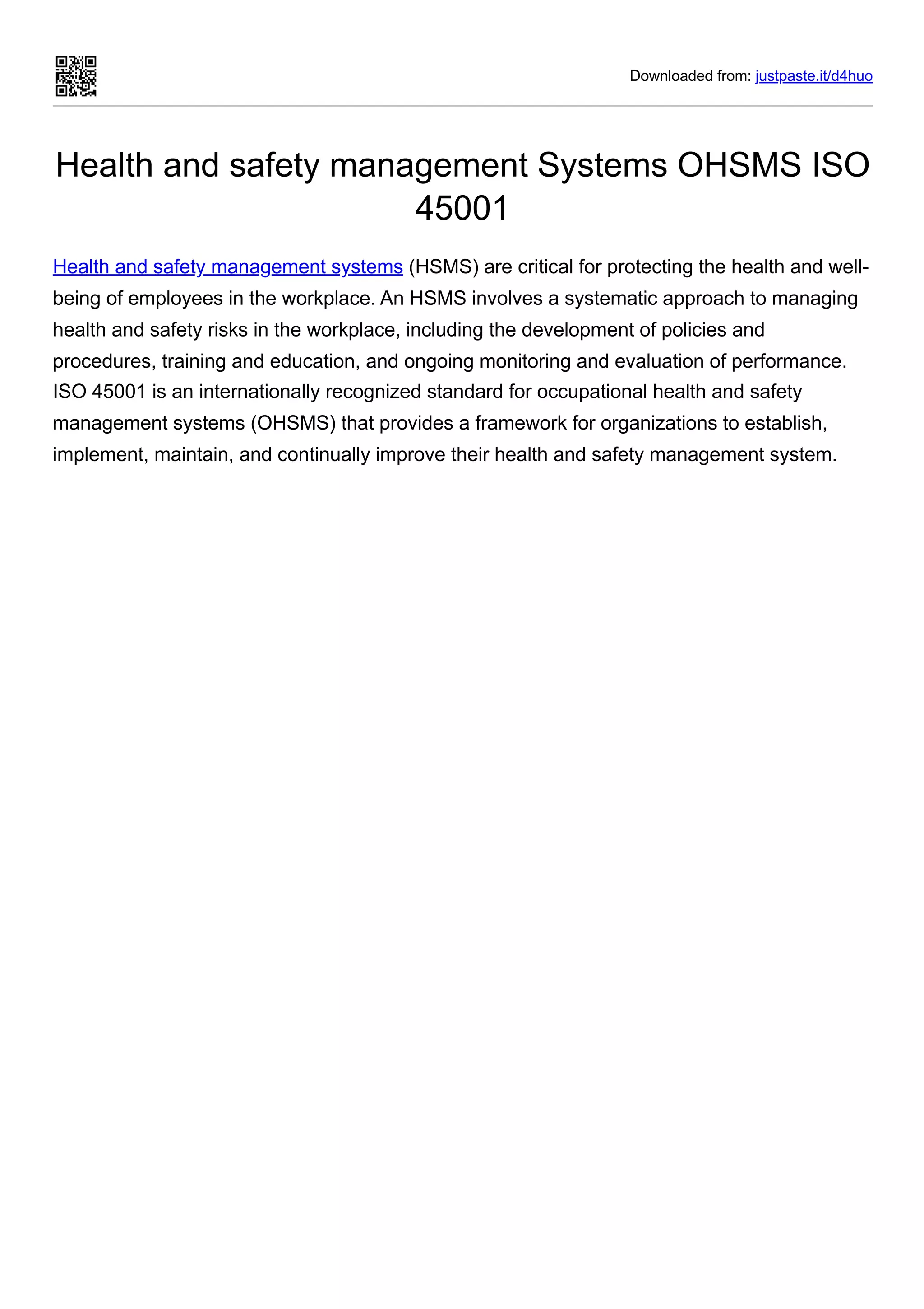 Health and safety management Systems OHSMS ISO 45001.pdf