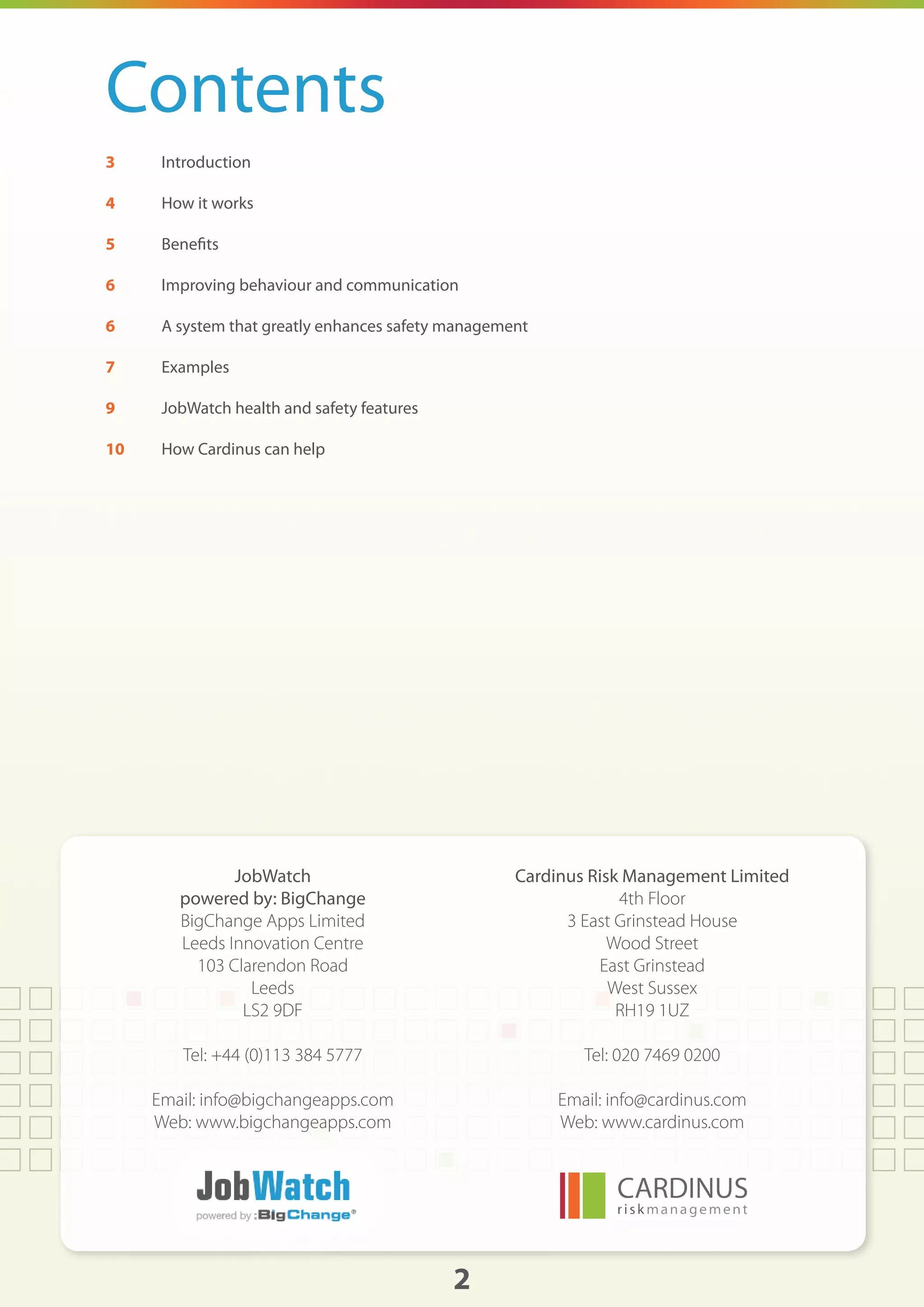 Cardinus Risk Management explain why safety comes first with JobWatch ...