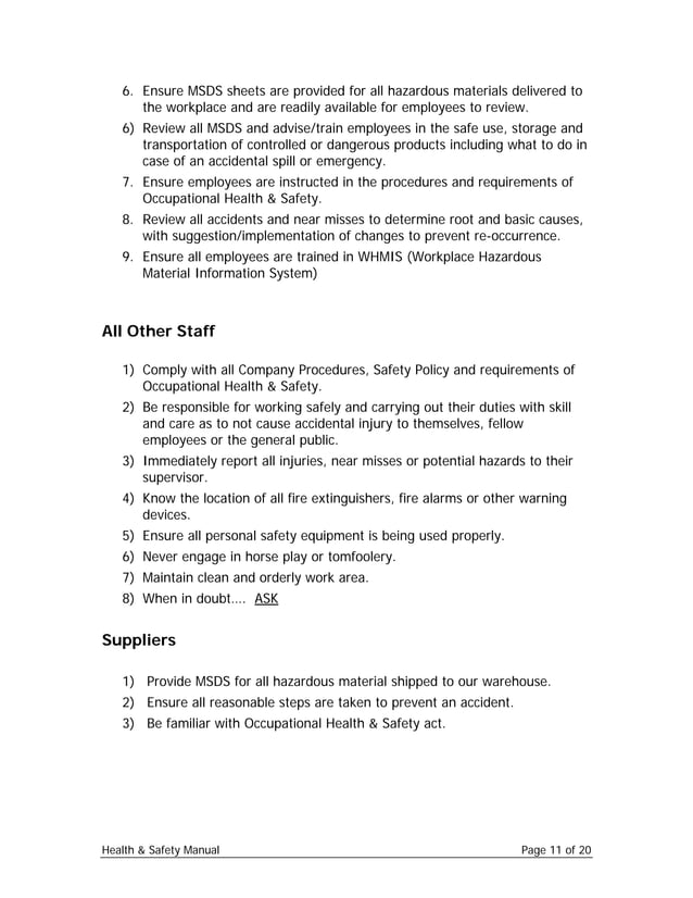 Health and safety_manual_sample | PDF