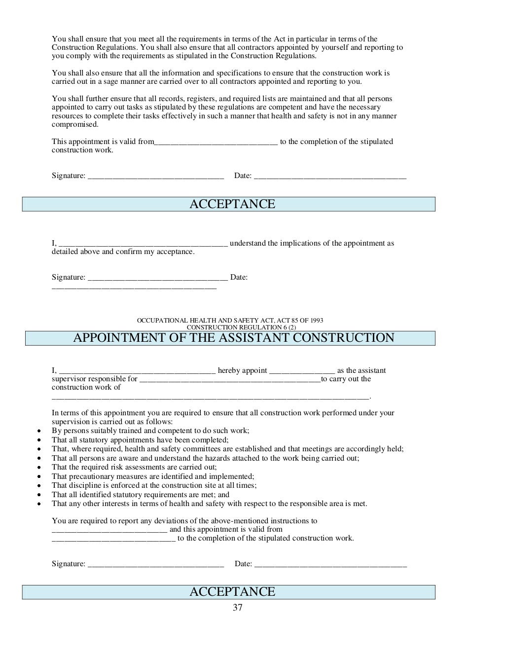 Health and safety plan generic